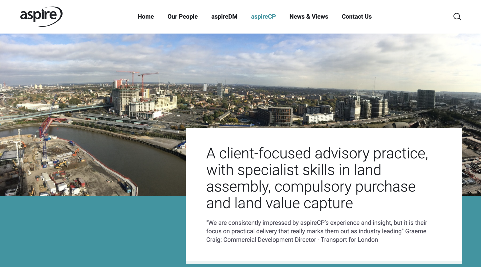 Aspire Partners | Property advisory firm website case study | Base Creative